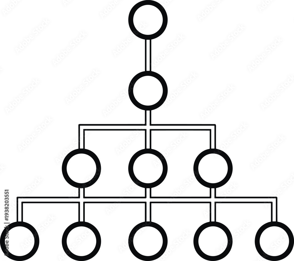 Stock-Vektorgrafik „Corporate organizational hierarchy chart vector ...