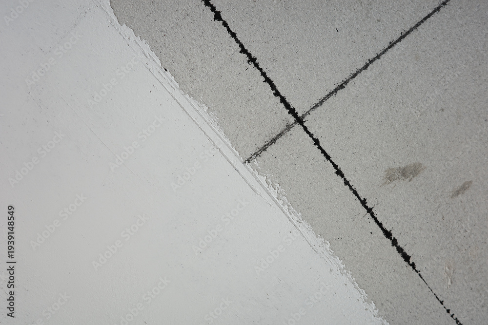 Chalk Line Mark on Concrete Surface for Construction Layout ...