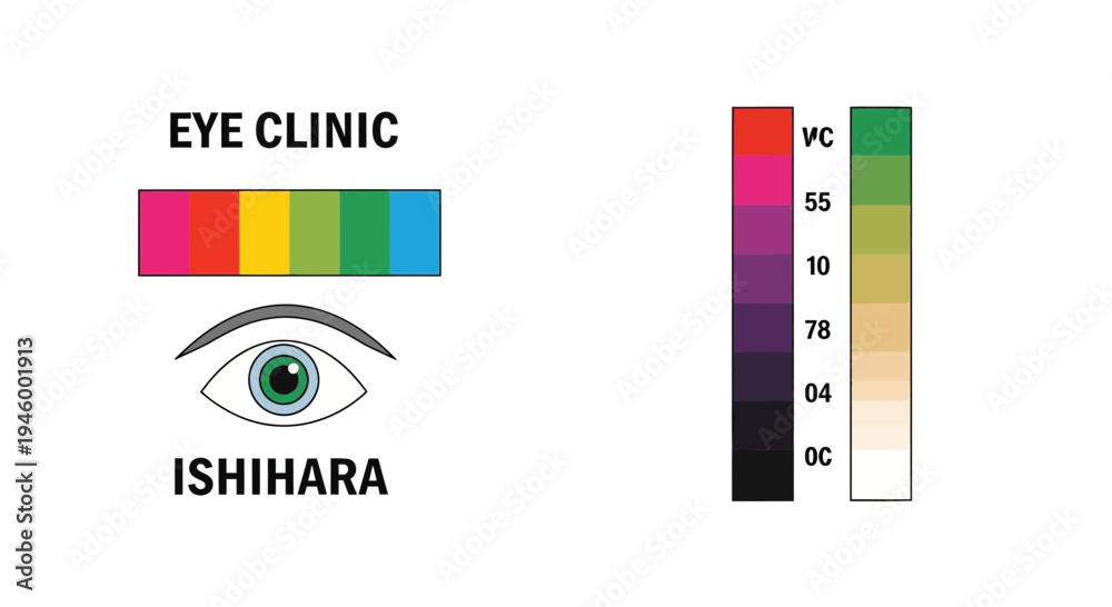 Image vectorielle Stock Ishihara Eye Test Illustration Depicting Vision ...