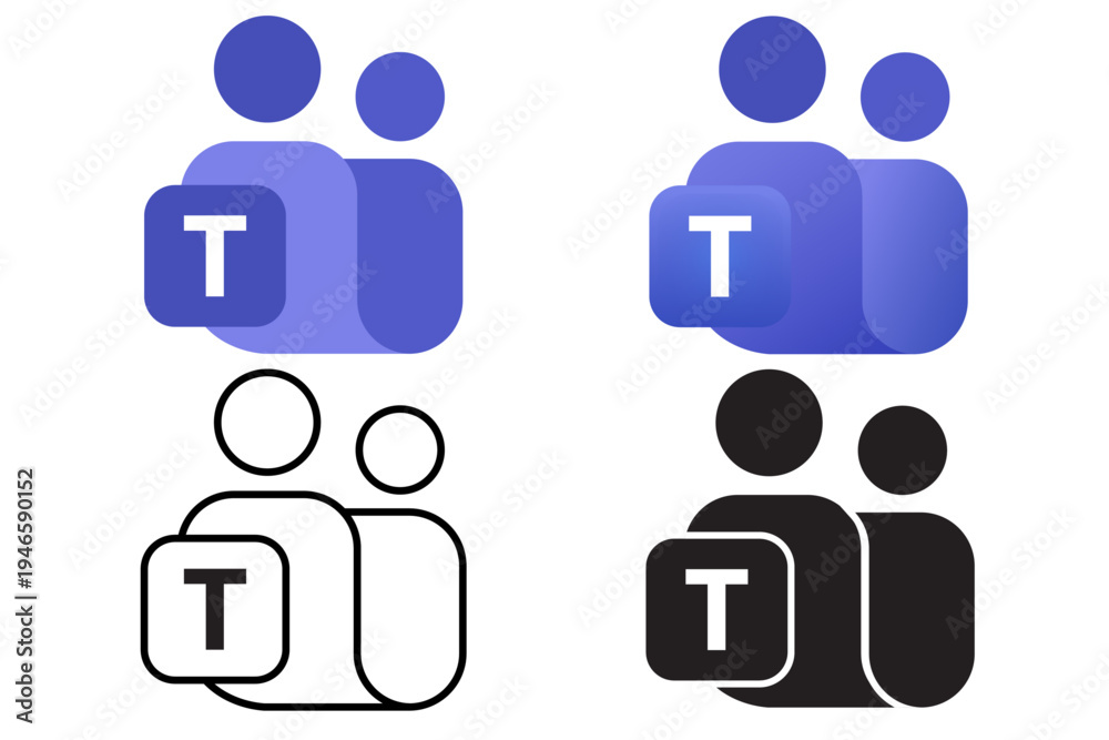 Stock-Vektorgrafik „Microsoft teams logo 2026. MS team icon. Microsoft ...