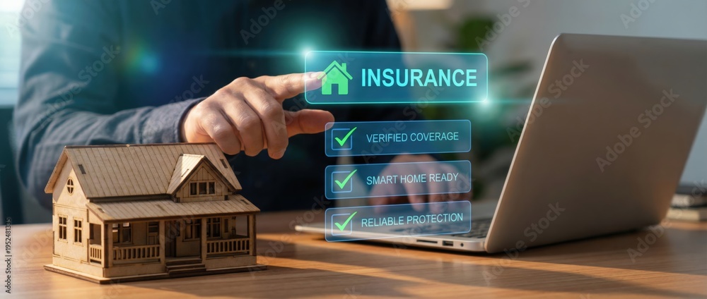 Home insurance application process virtual office digital interaction ...