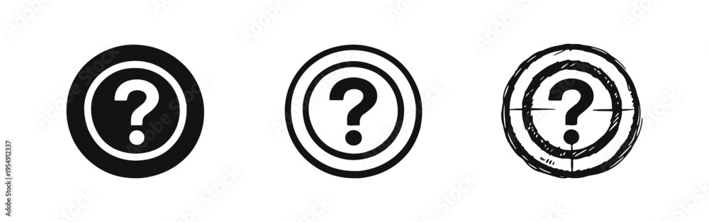 Image vectorielle Stock Question Mark Icon Set: Help, Problem ...