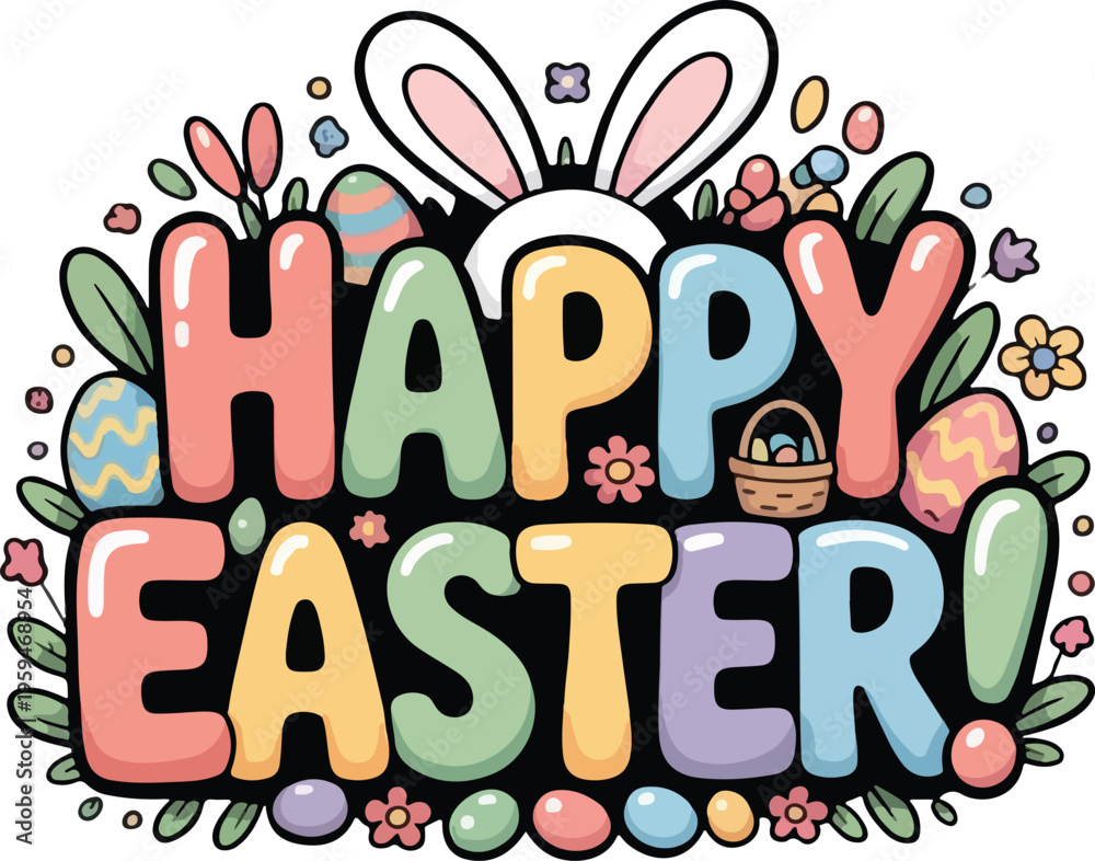 A happy easter day message of 2026, Stock Vector | Adobe Stock