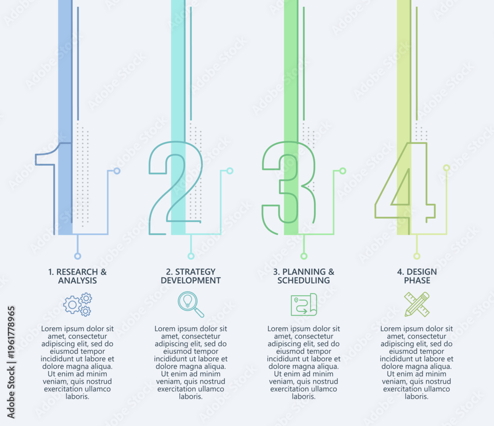 Minimalist 4 Steps Business Workflow Roadmap and Software Development ...