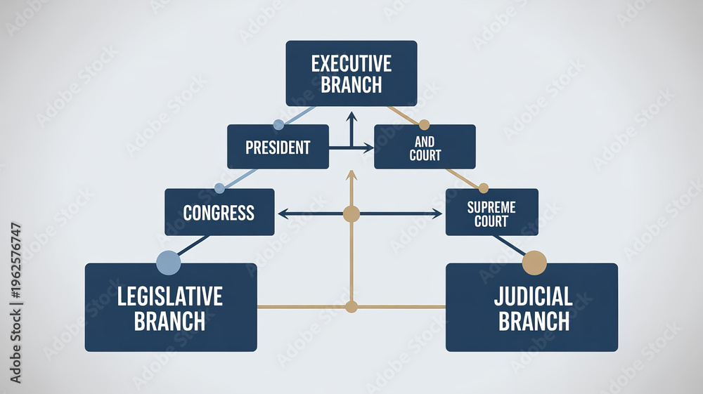 US Government Branches Diagram: A clear, concise infographic visually ...