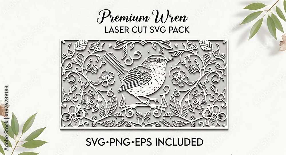 Premium Wren Bird Laser Cut SVG Pack, Bird Designs, Cutting Files ...