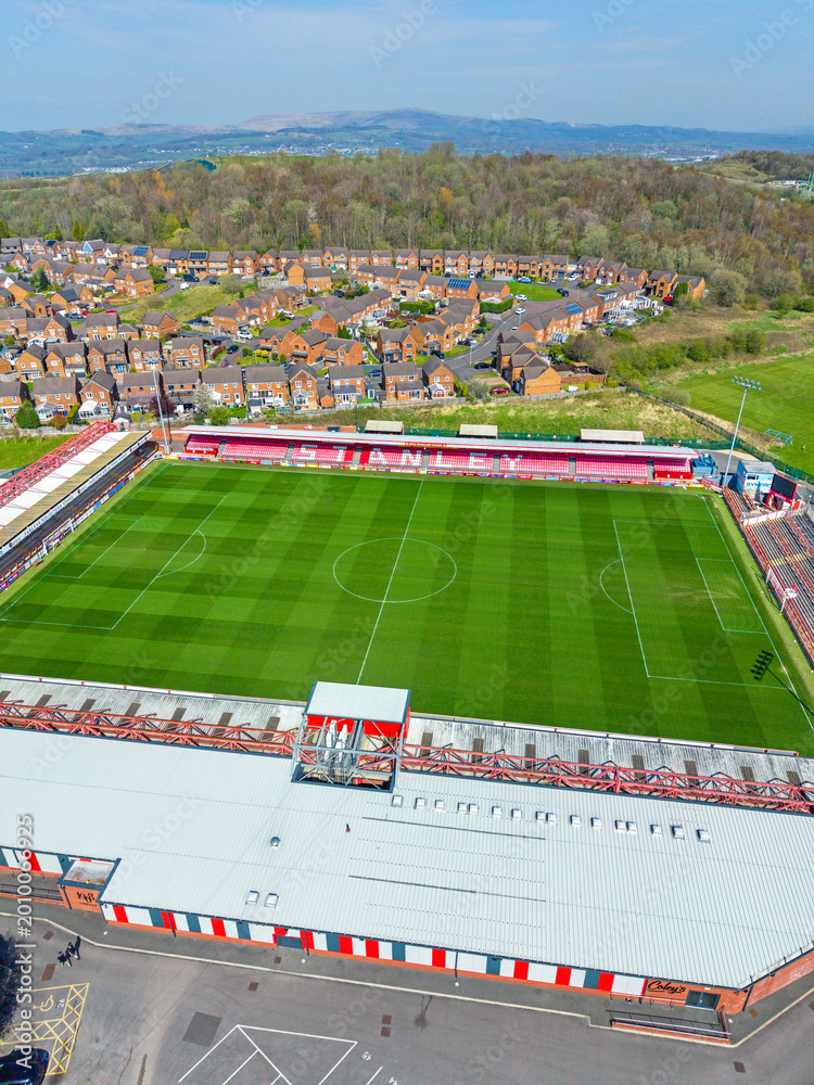 Accrington, Lancashire, United Kingdom. 04.23.2026 Aerial image of ...