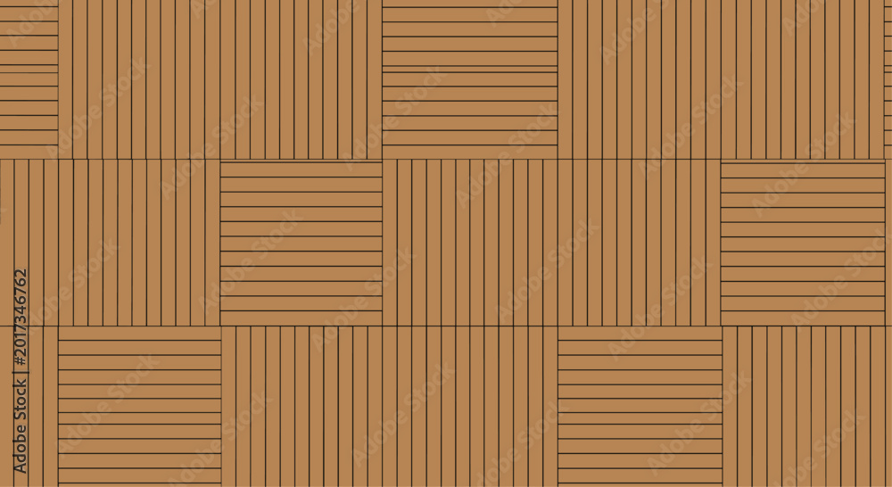 Brown wooden parquet floor texture showing a repetitive interlocking ...