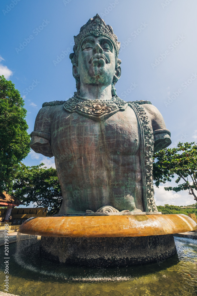 Half-body statue of Lord Vishnu at the GWK (Garuda Wisnu Kencana ...