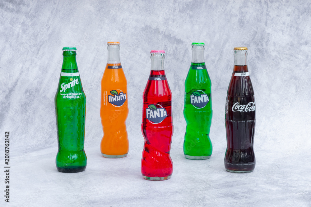 Bangkok-Thailand,March 17,2021:Popular Soft Drink Coke - Fanta - Sprite ...