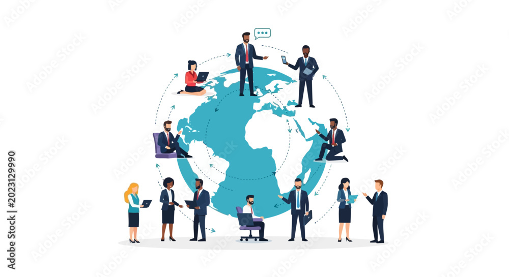 Global Business Communication and Virtual Team Collaboration Stock ...