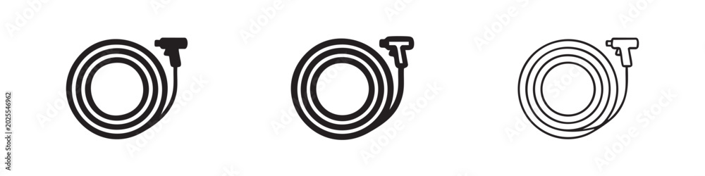 Icons of a scale in solid black, outlined, and thin line styles. の ...