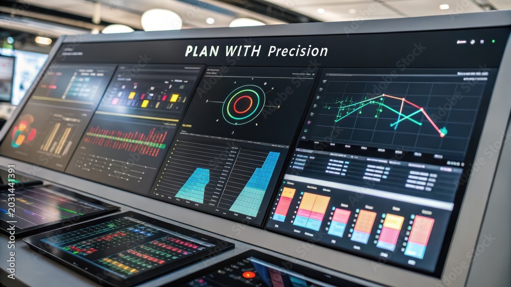 Data Visualization Dashboard with Analysis Tools and Graphs の Stock フォト ...