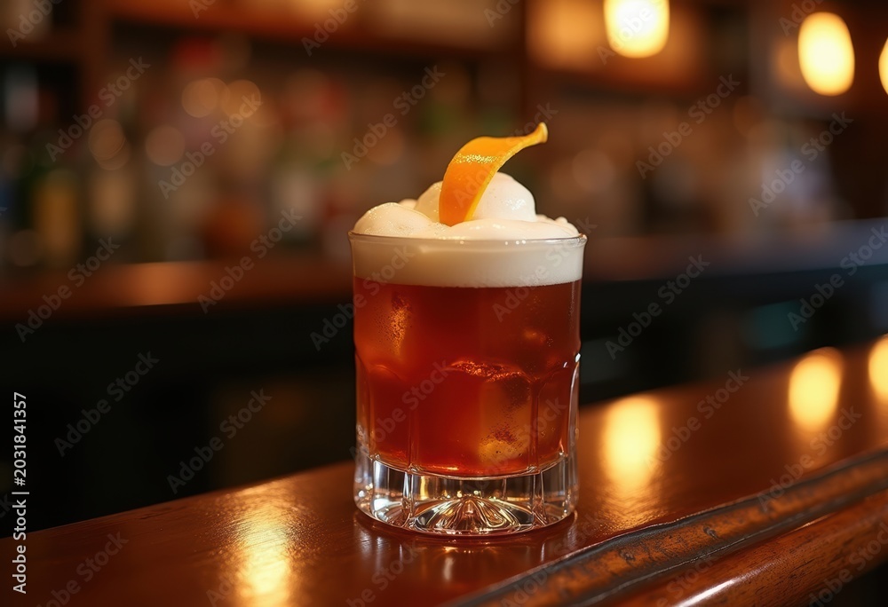 Timeless Orange Peel Old Fashioned Dramatic Vintage Speakeasy Elegance ...