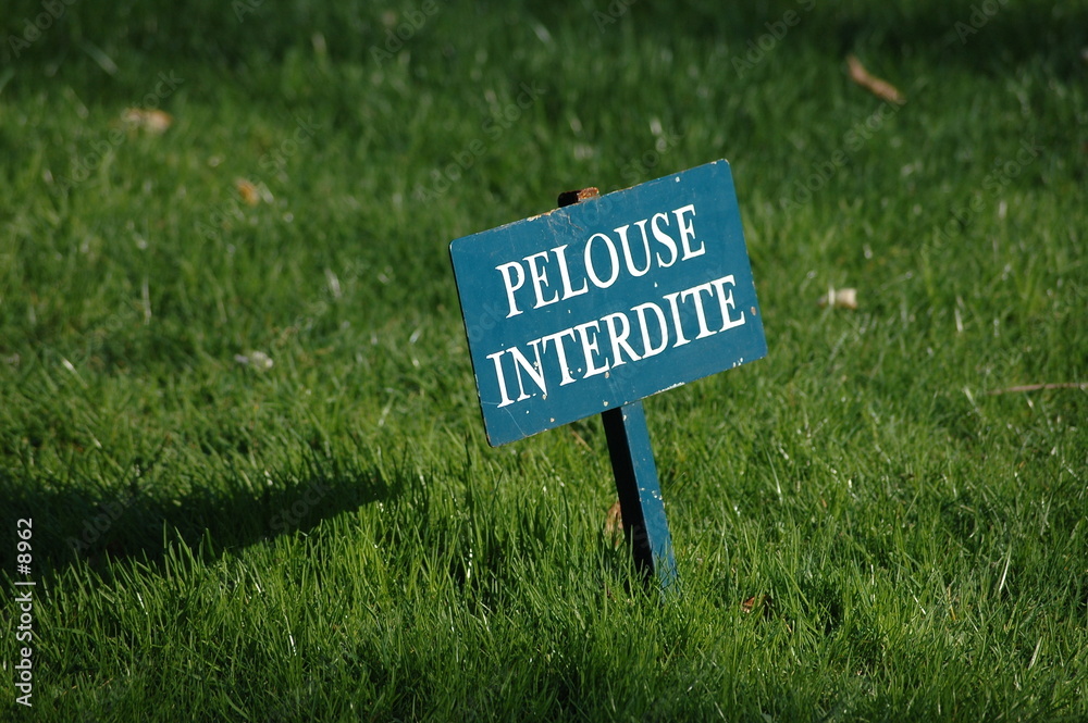 pelouse interdite Stock Photo | Adobe Stock