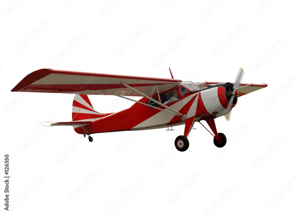 red airplane, isolated Stock Photo | Adobe Stock