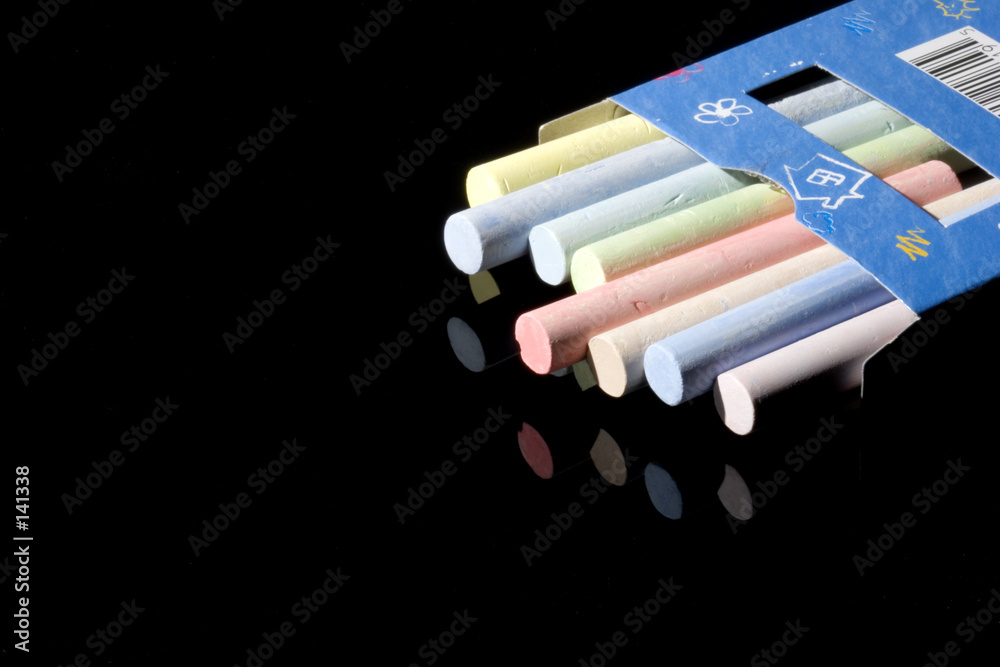 child's box of chalk Stock Photo | Adobe Stock