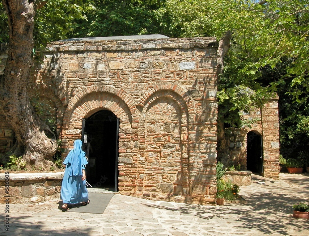 house of the virgin mary (meryemana), ephesus, tur Stock Photo | Adobe ...