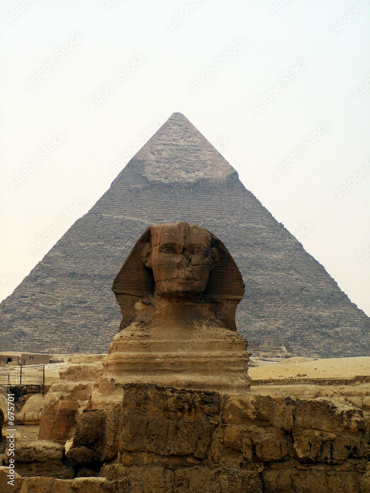 ancient egypt pyramid and sphinx Stock Photo | Adobe Stock