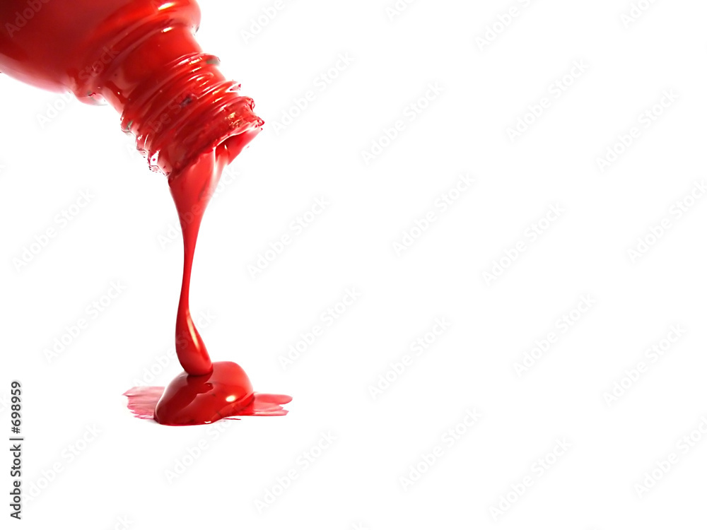 spilling red paint Stock Photo | Adobe Stock