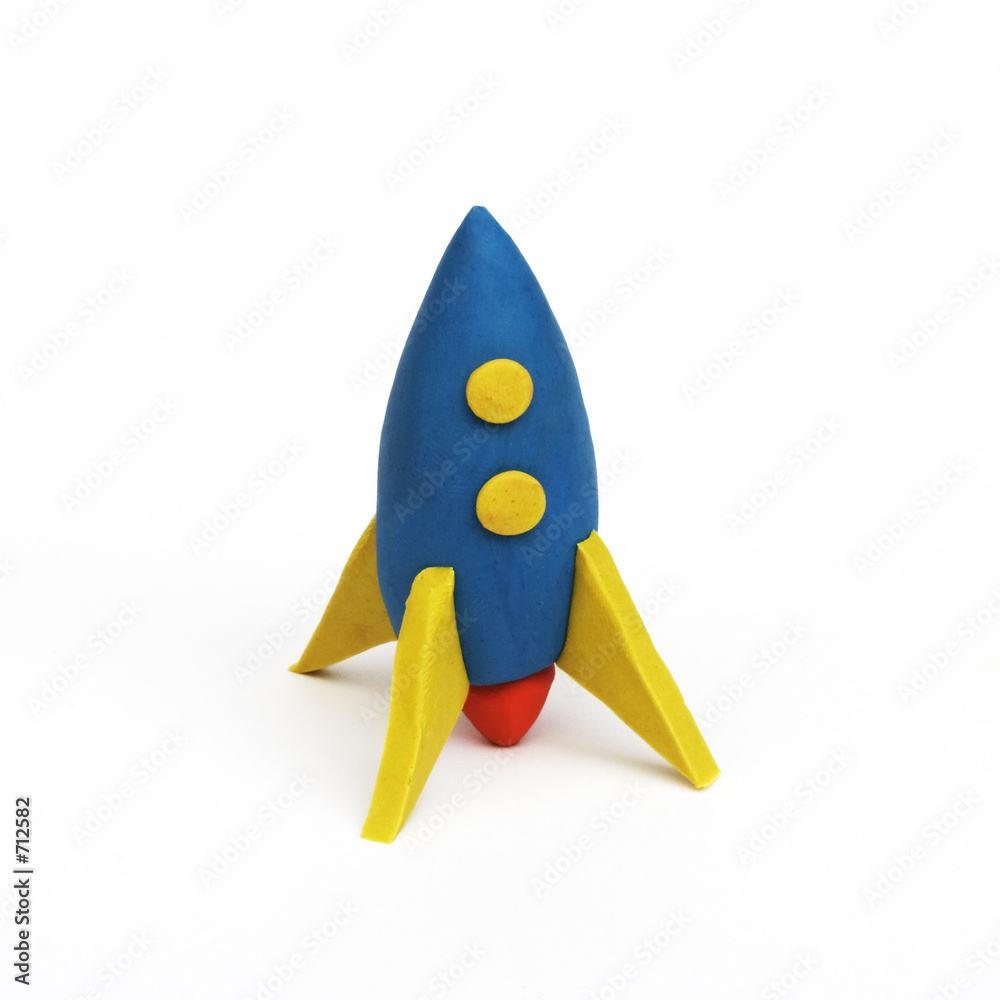 rocket, clay modeling Stock Photo | Adobe Stock