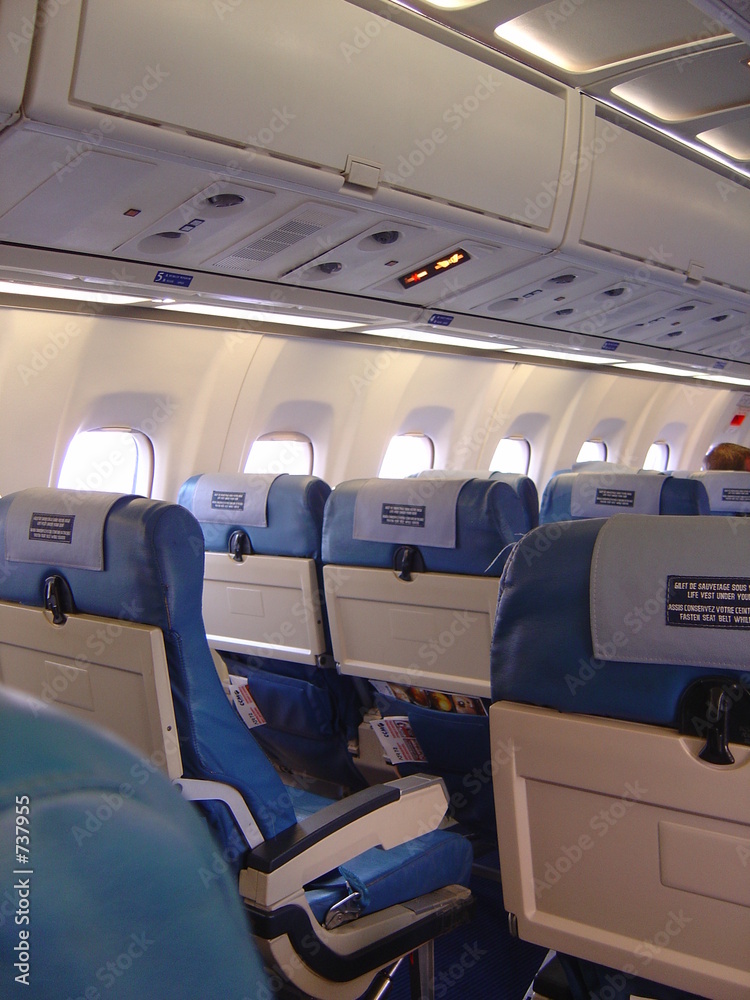 cabine avion de ligne Stock Photo | Adobe Stock