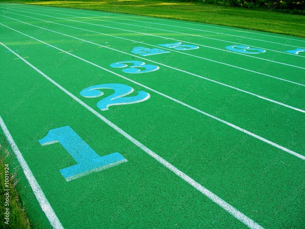green running track. Stock Photo | Adobe Stock