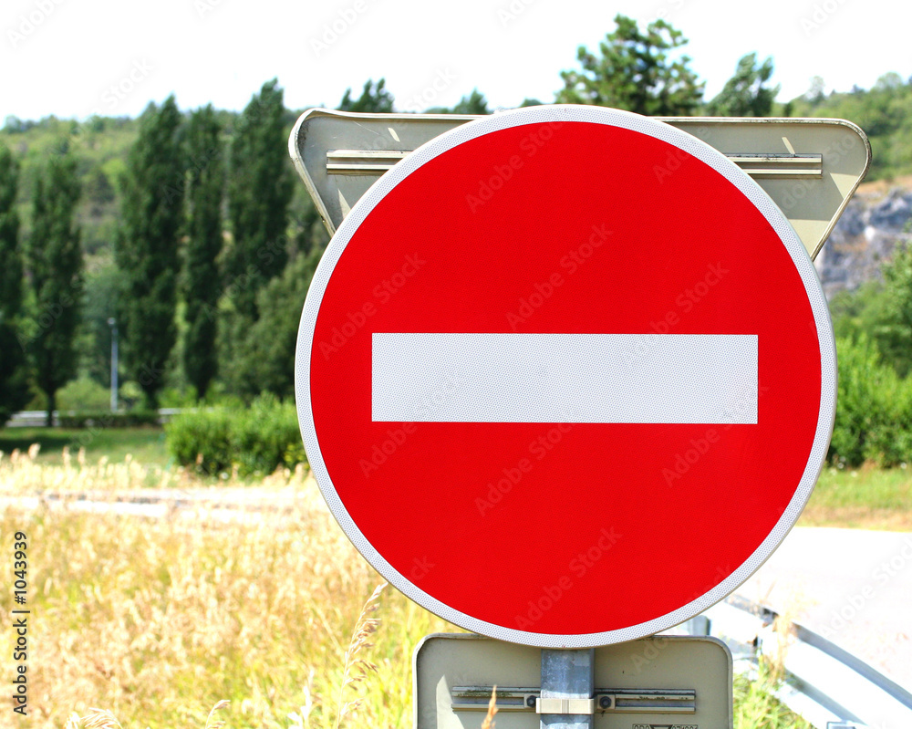 panneau sens interdit Stock Photo | Adobe Stock