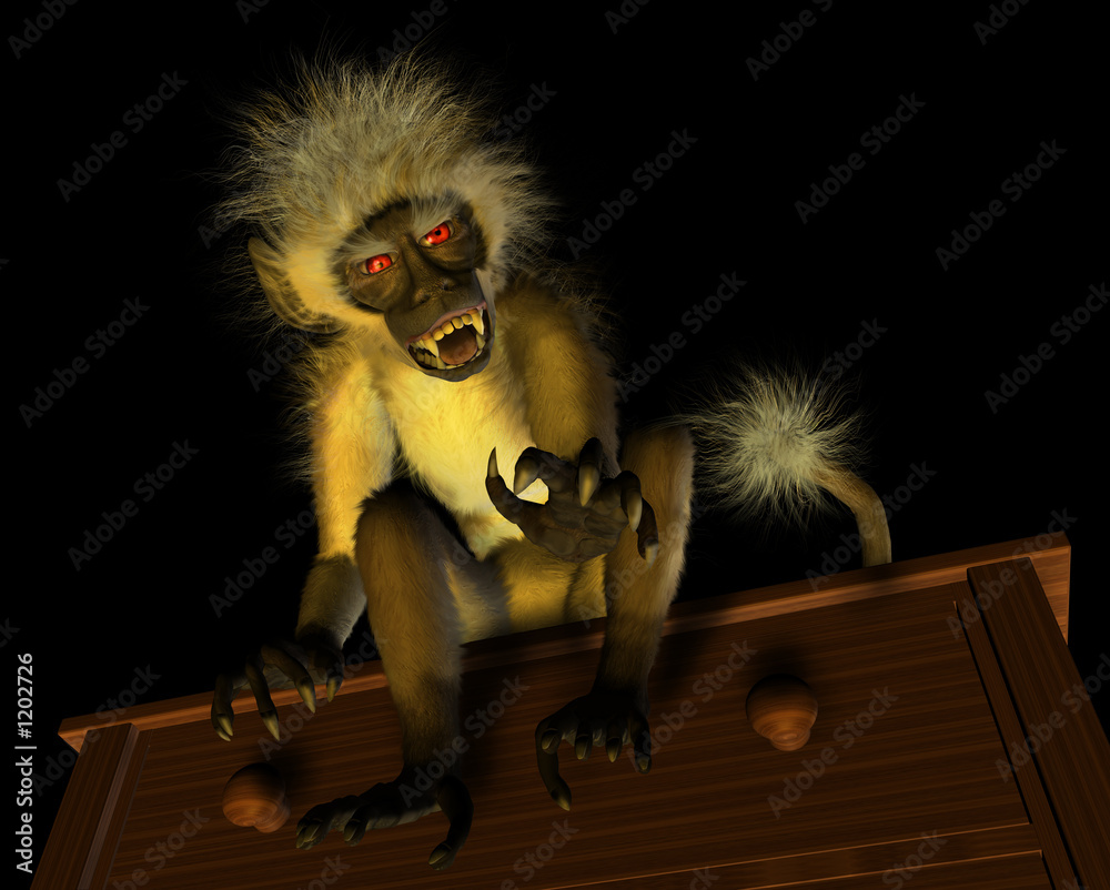 evil demon monkey Stock Illustration | Adobe Stock