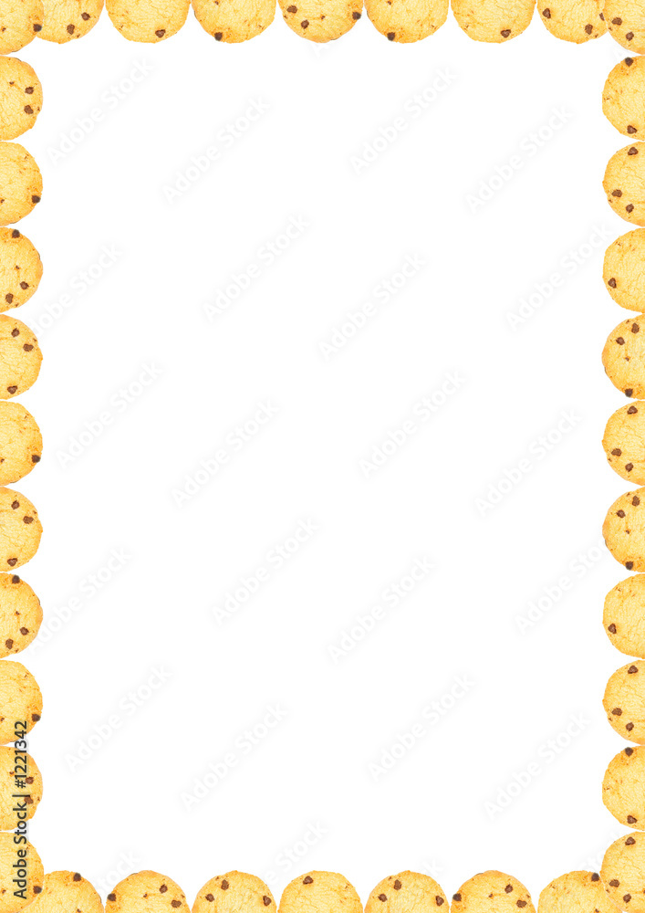 frame chocolate chip cookies - page border Stock Illustration | Adobe Stock