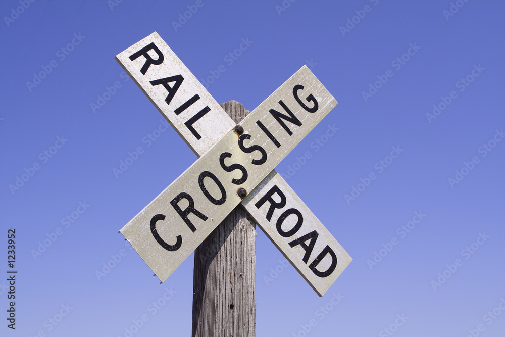 railroad crossing sign Stock Photo | Adobe Stock