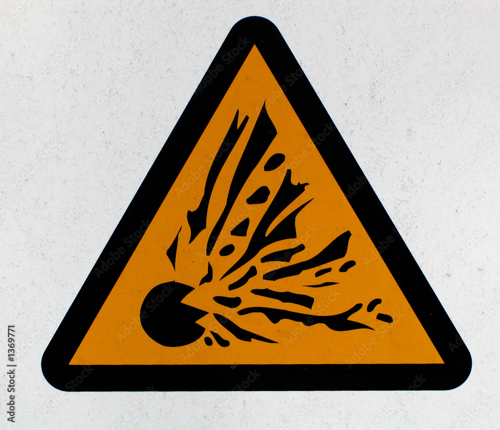 panneau danger explosion Stock Photo | Adobe Stock