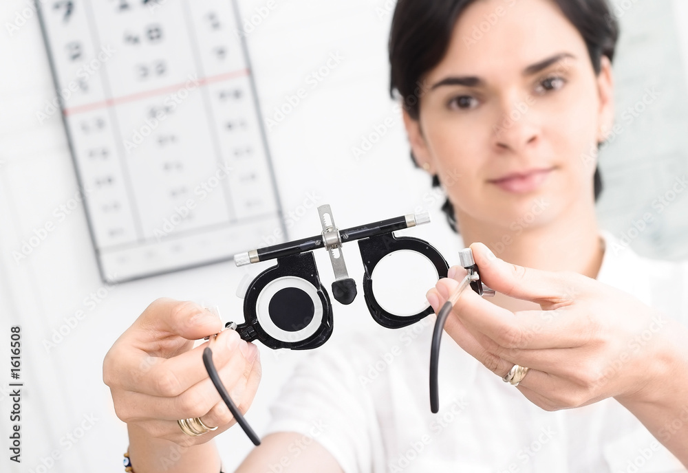 at the optician Stock Photo | Adobe Stock