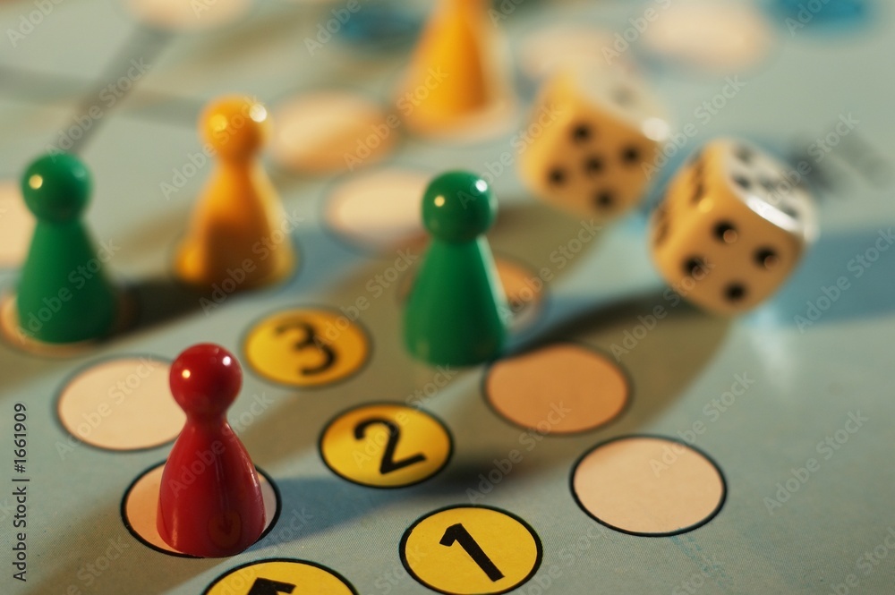ludo with dice Stock Photo | Adobe Stock