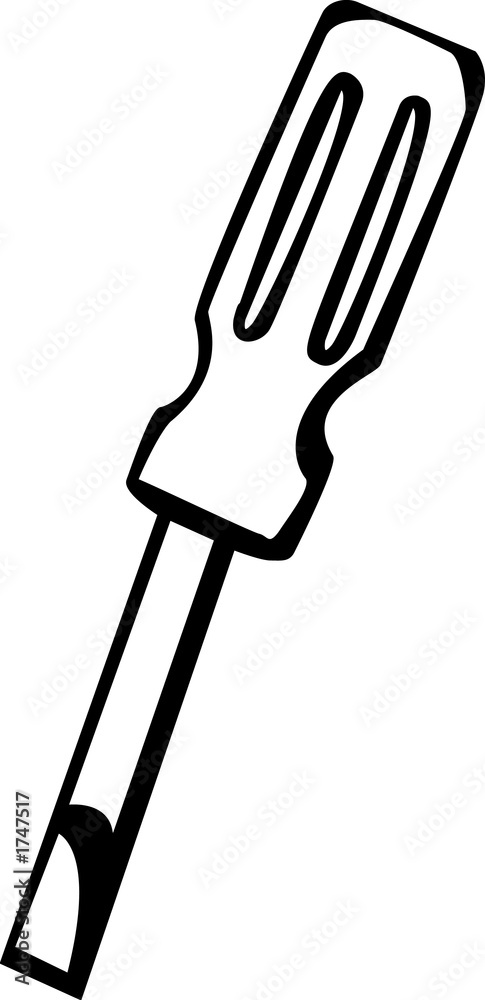 Flathead Screwdriver Drawing