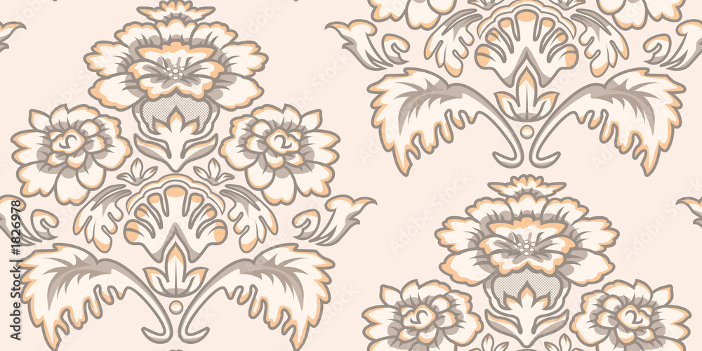 seamless antique wallpaper pattern Stock Illustration | Adobe Stock