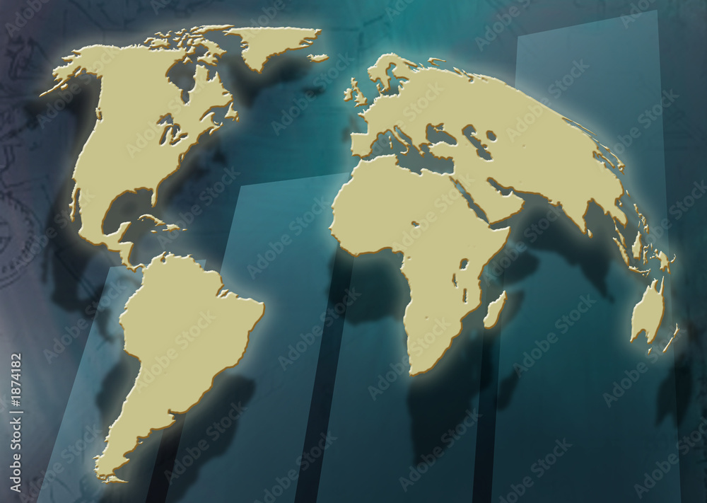 worldmap with chart Stock Illustration | Adobe Stock