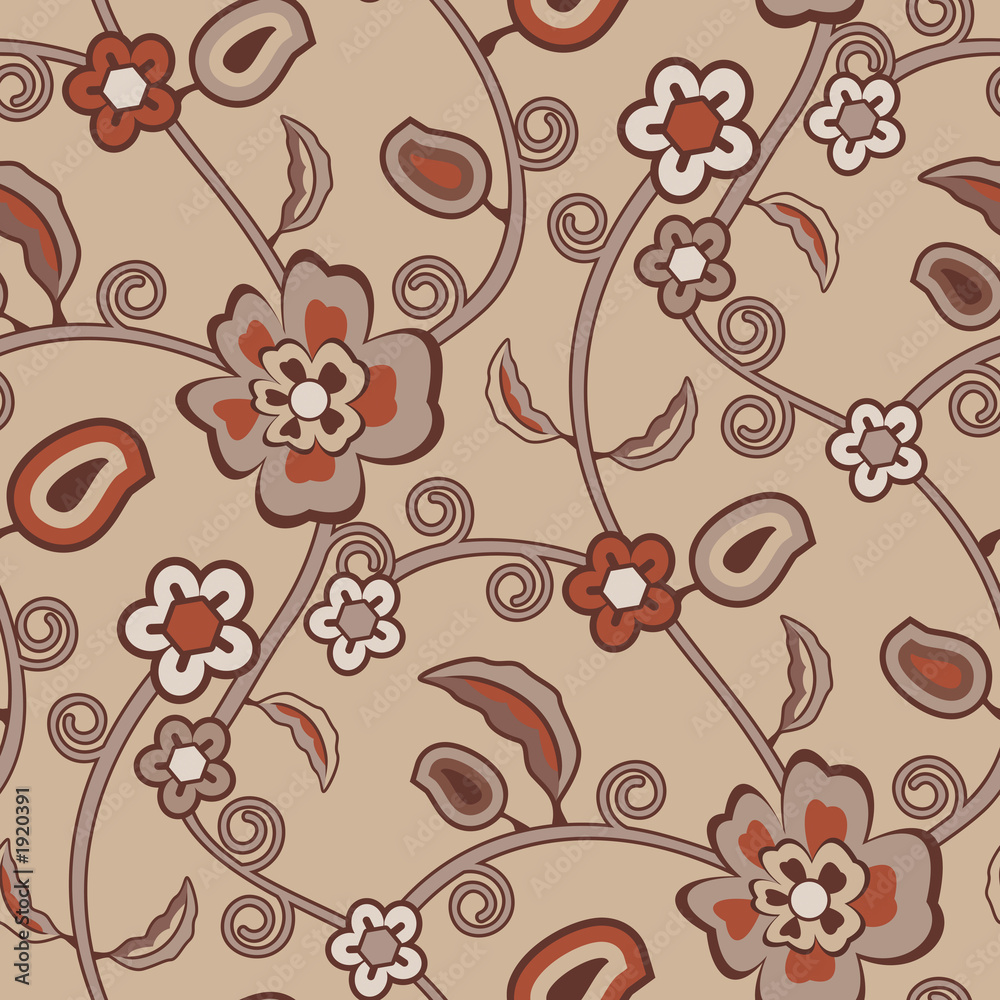 seamless vintage wallpaper pattern Stock Illustration | Adobe Stock