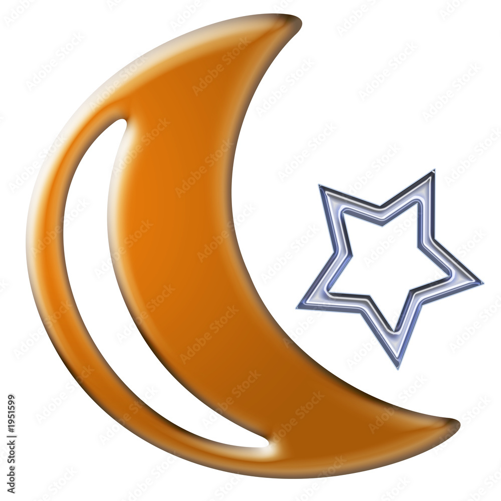 simple moon and star Stock Illustration | Adobe Stock