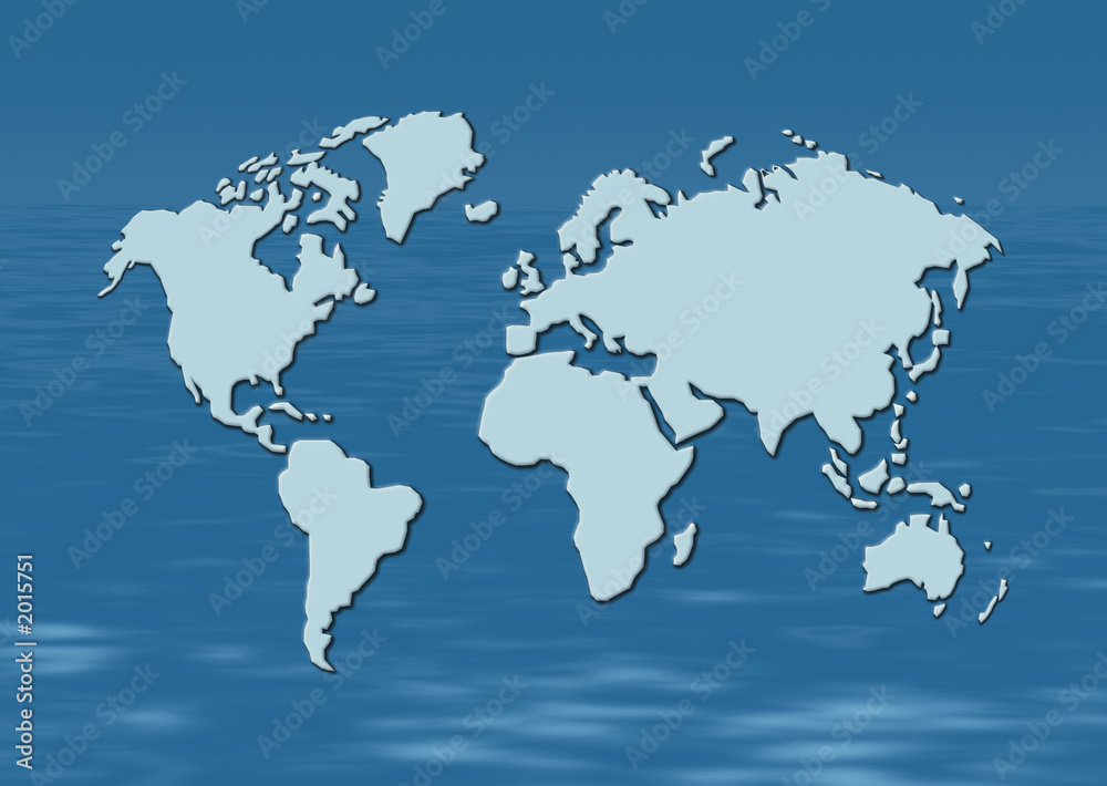weltkarte mit wasserfond, map of world Stock Illustration | Adobe Stock