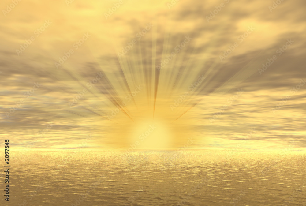 gold sunset Stock Illustration | Adobe Stock