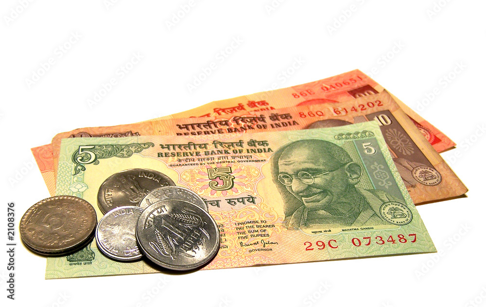 rupien scheine & münzen Stock Photo | Adobe Stock