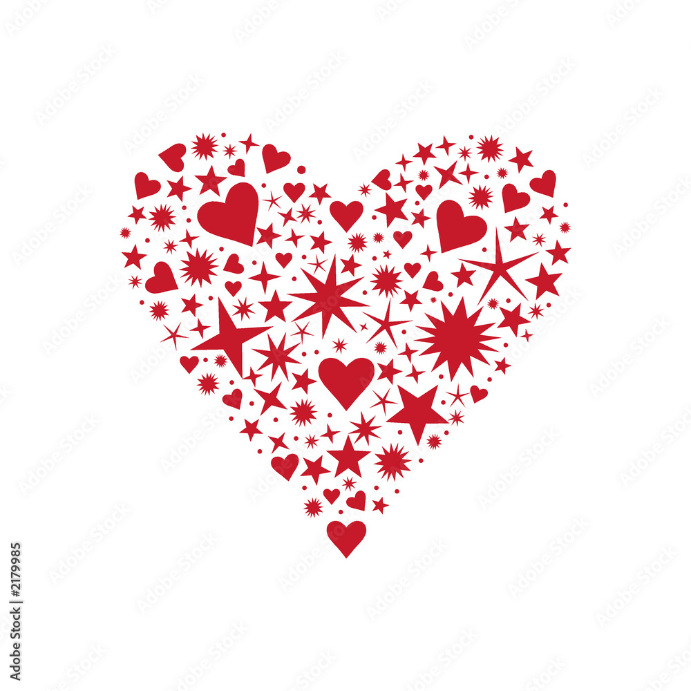 coeur rouge 2 Illustration Stock | Adobe Stock