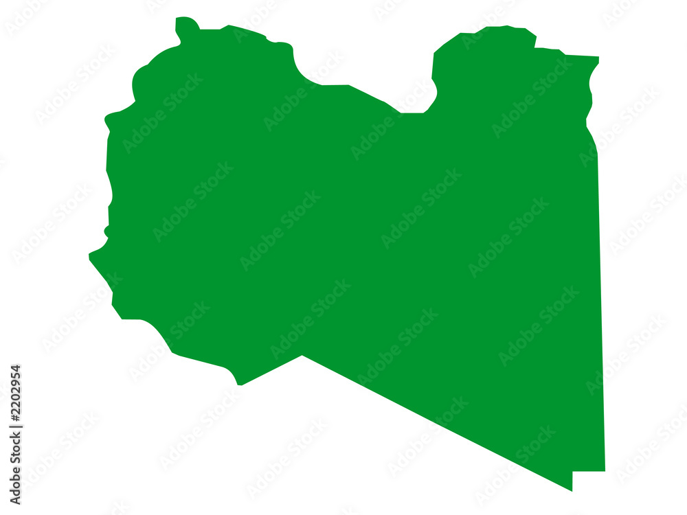 Póster map of libya and libyan flag illustration – Cuadro para Pared ...