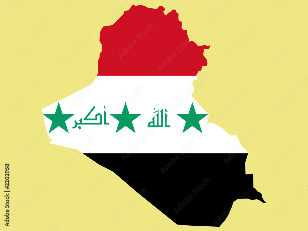 Poster map of iraq and iraqi flag – Wall Art | UkPosters