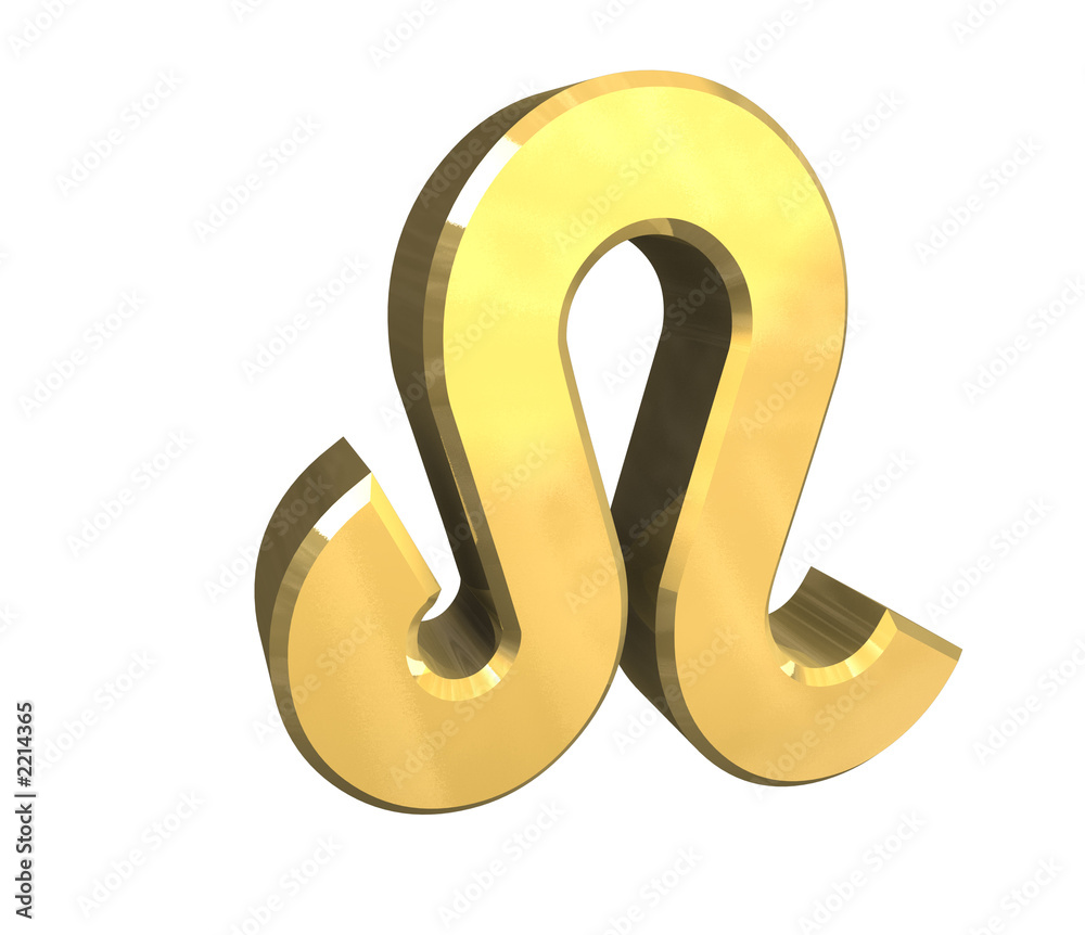 simbolo astrologico del leone in oro Stock Illustration | Adobe Stock