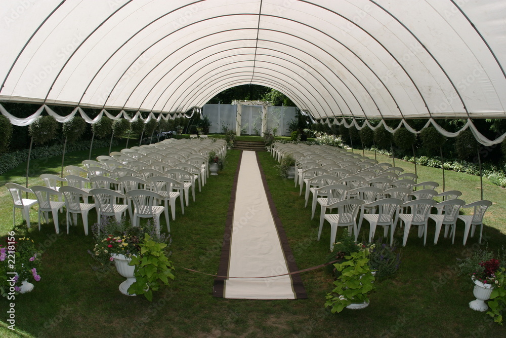 outdoor wedding ceremony tent chair elegant Stock Photo | Adobe Stock
