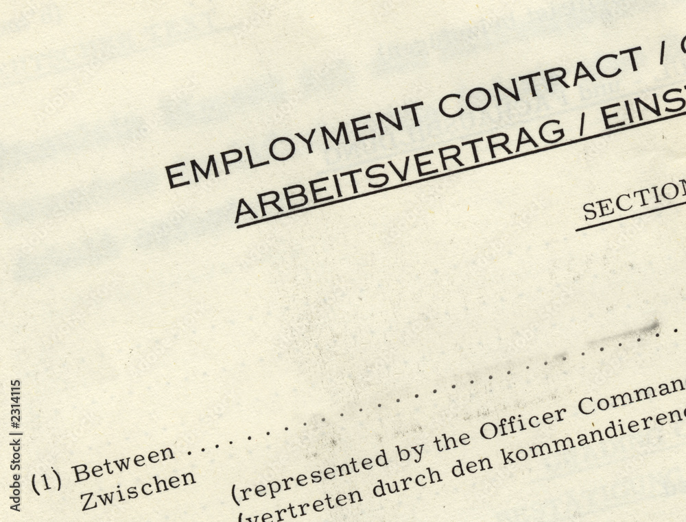 arbeitsvertrag Stock Photo | Adobe Stock