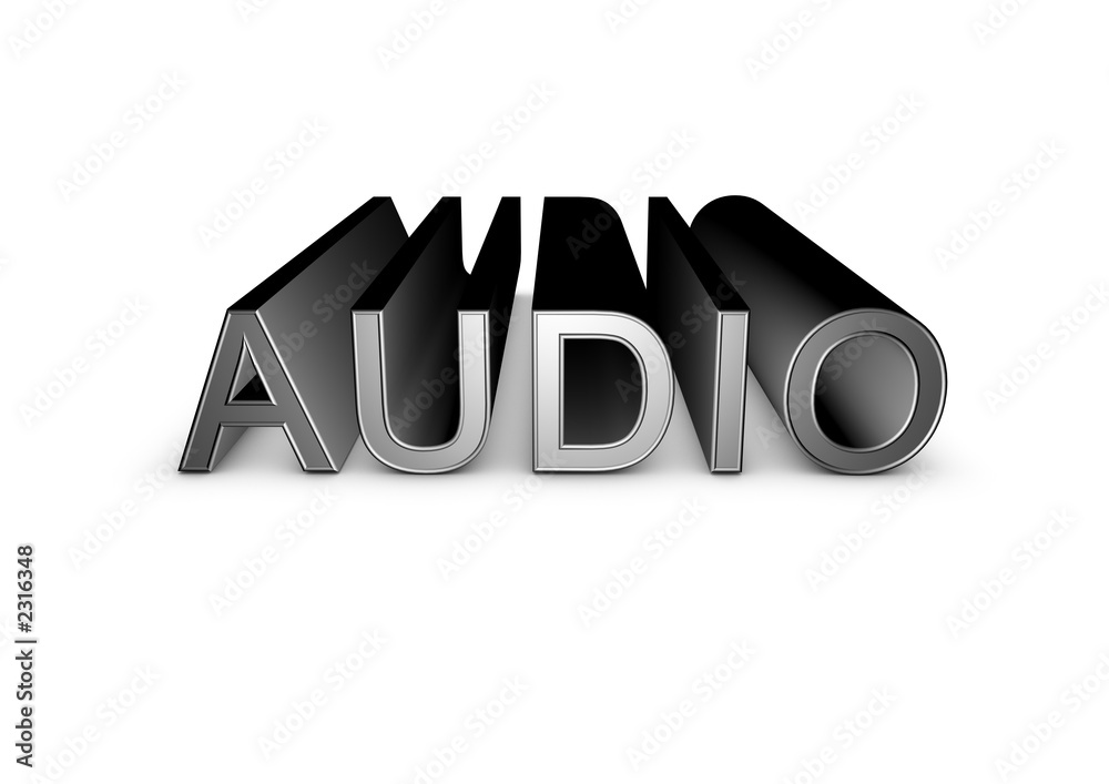 audio 3d sign Stock Illustration | Adobe Stock