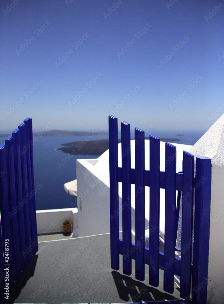 blue gate Stock Photo | Adobe Stock